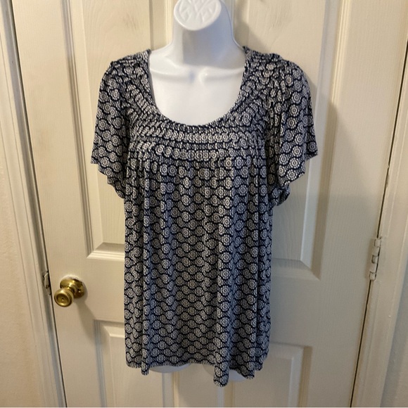 Style & Co. | Tops | Womens Black And White Patterned Top | Poshmark